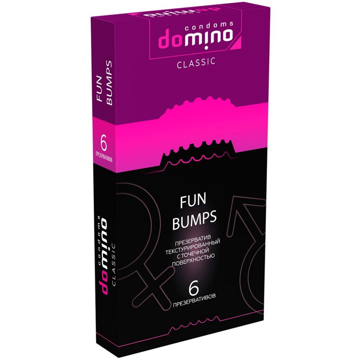 Текстурированные презервативы с точечной поверхностью Domino Fun Bumps